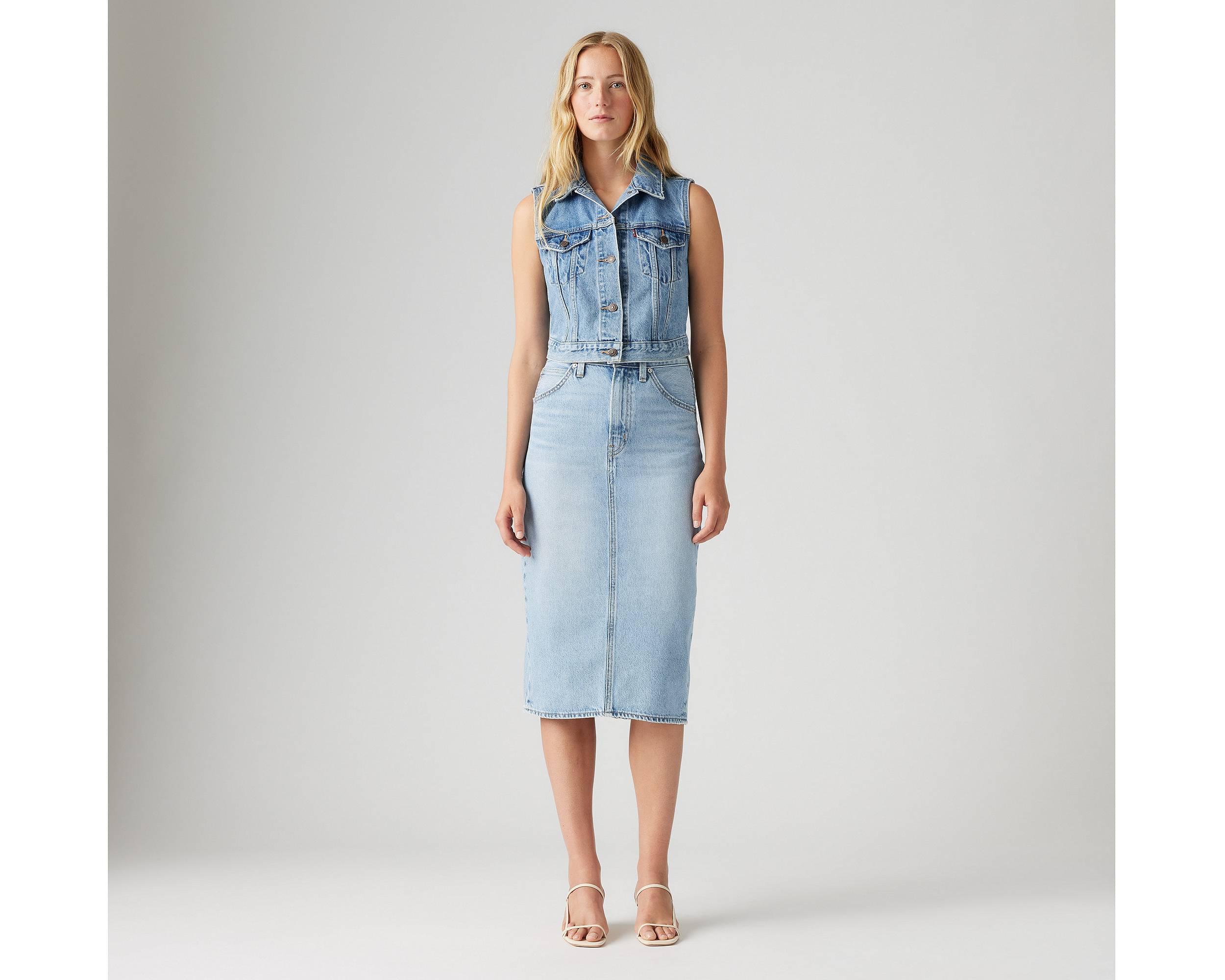 High Rise Slit Skirt - Levi's Jeans, Jackets & Clothing