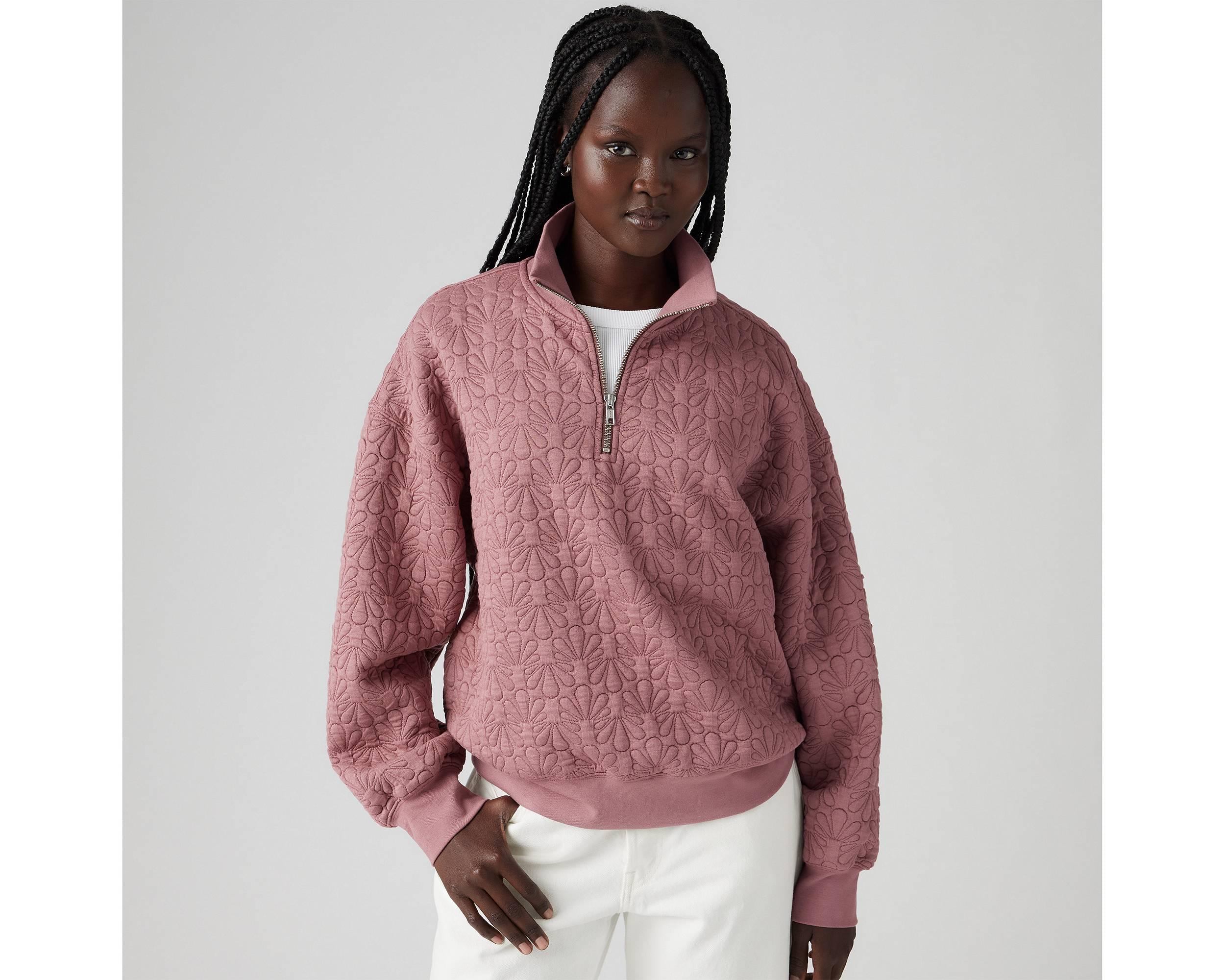 Navarro Quilted 1/4 Zip Sweatshirt - Levi's Jeans, Jackets & Clothing